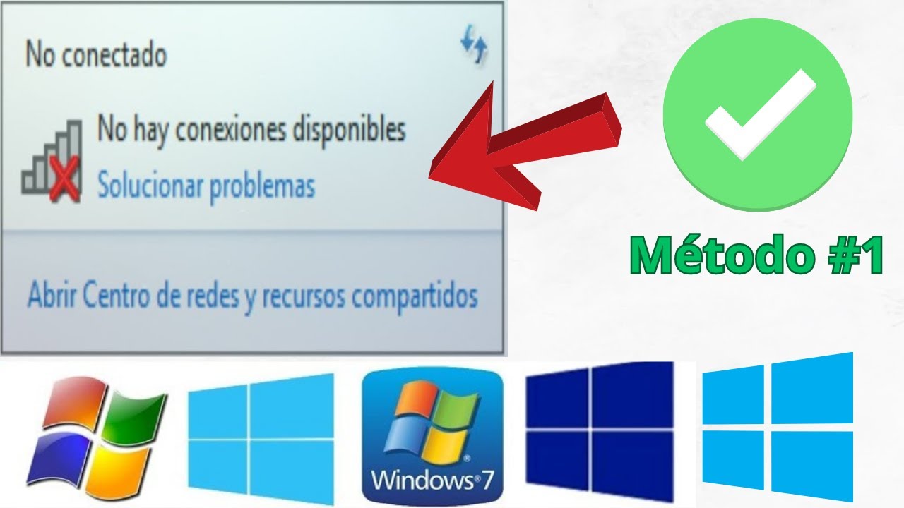 (NO CONECTADO) No hay conexiones disponibles Windows 7/8/10/11 Método ...