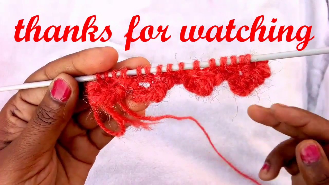 Very easy designer knitting knots / stylish fande - YouTube