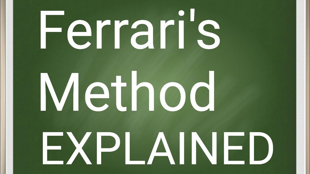 Ferrari method bsc 1st sem - YouTube