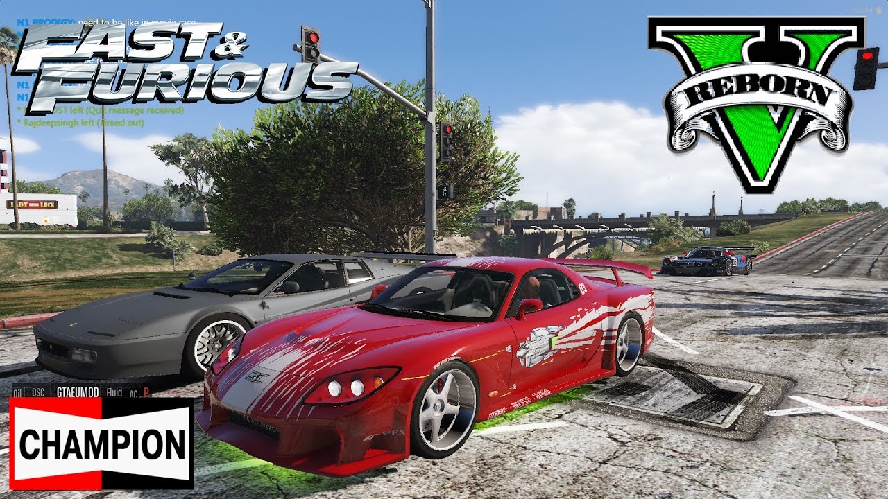 GTA 5 Fast and Furious Race 1vs1 FiveReBorn Server Mods FNF - YouTube