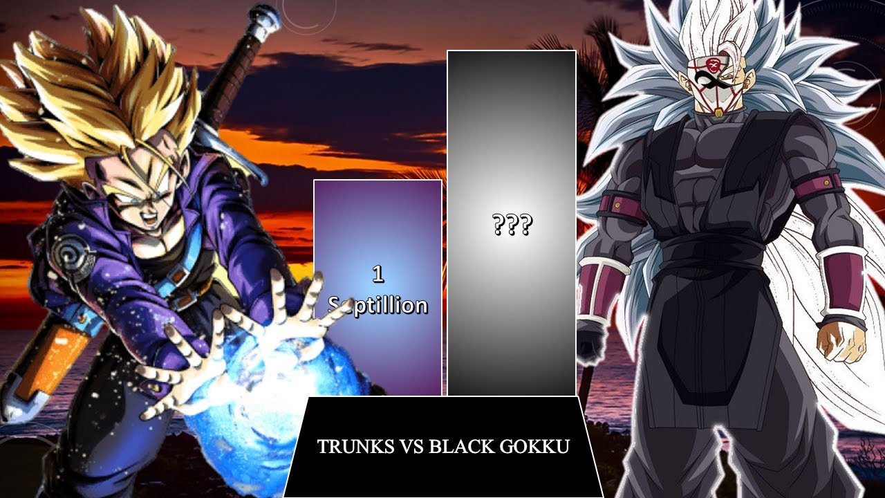Black Goku Vs Trunks POWER LEVELS Over The Years - YouTube