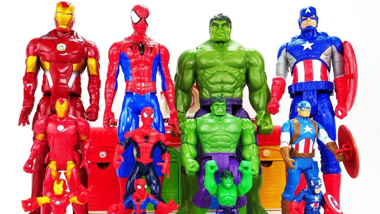 Transform Avengers Superhero Toys Smallest to Biggest Learn Shapes ...