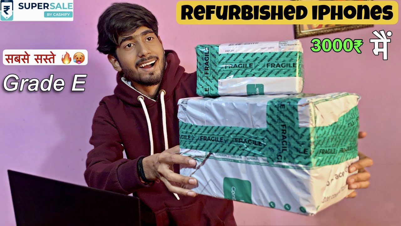 Unboxing iphone Under ₹3000 🤯🔥| grade E | Refurbished iphone | Cashify ...