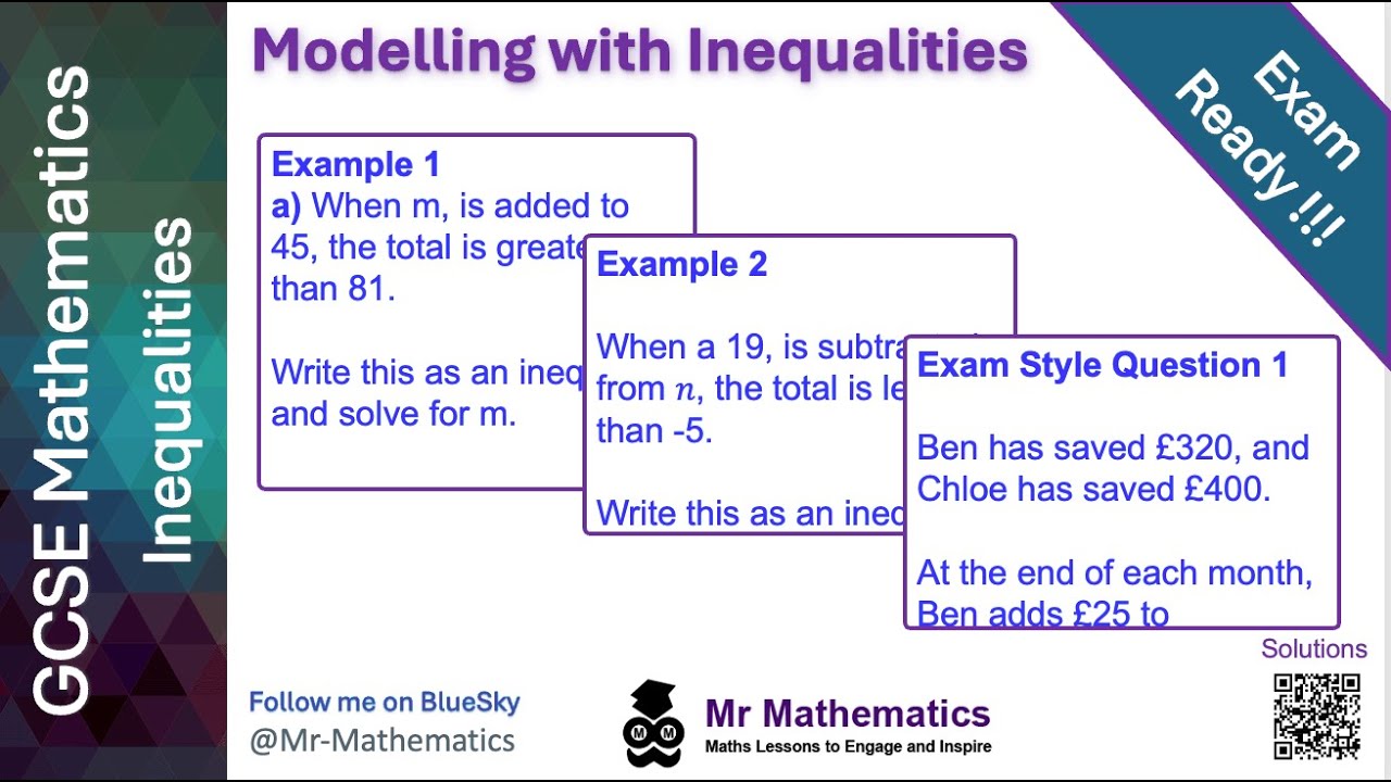 Modelling Real-Life Problems with Linear Inequalities – GCSE Maths Tutorial | Mr Mathematics ...