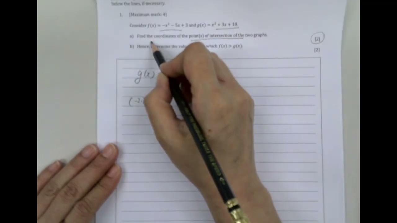 Using GDC to find intersecting points of two functions - YouTube