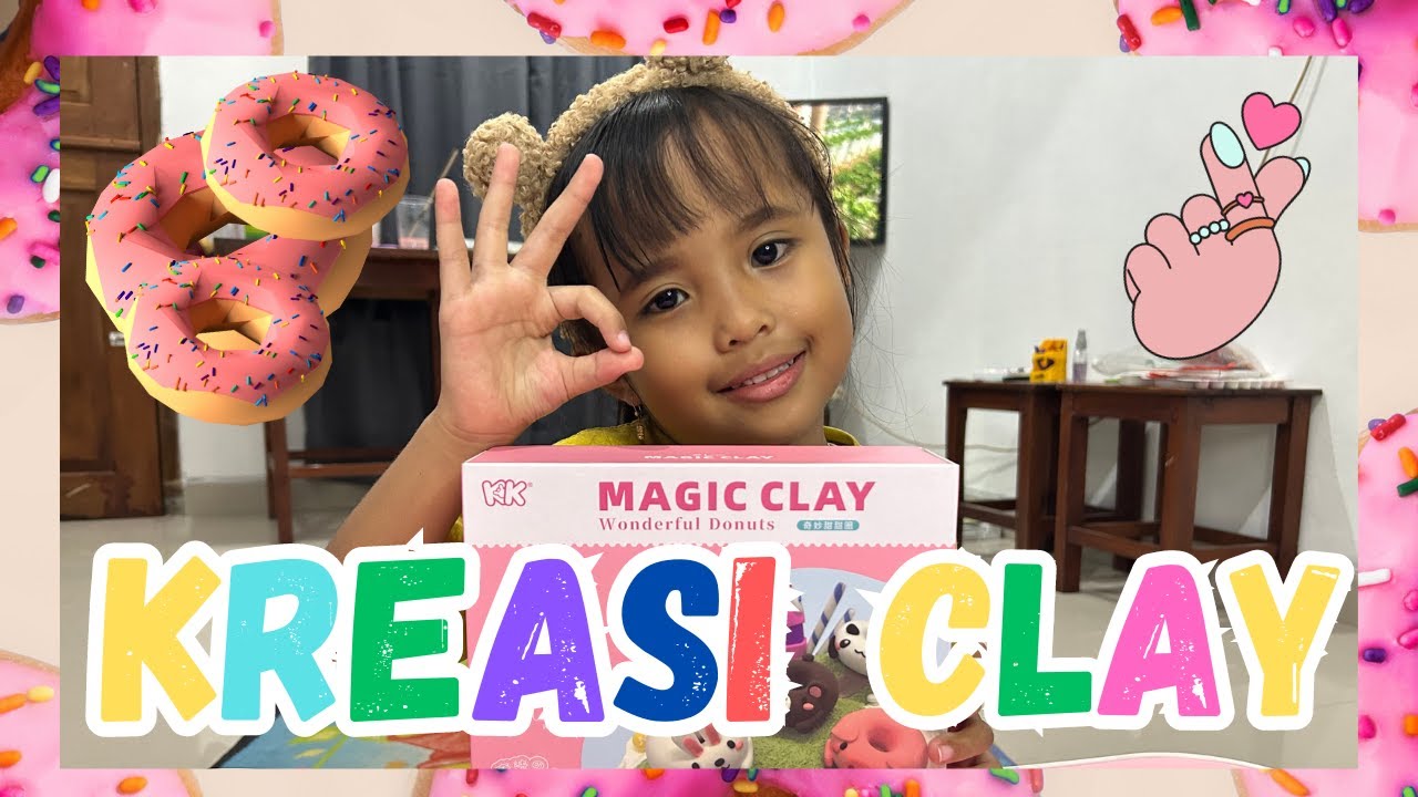 KREASI CLAY LUCU | Lindka membuat donat karakter kelinci lucu - YouTube