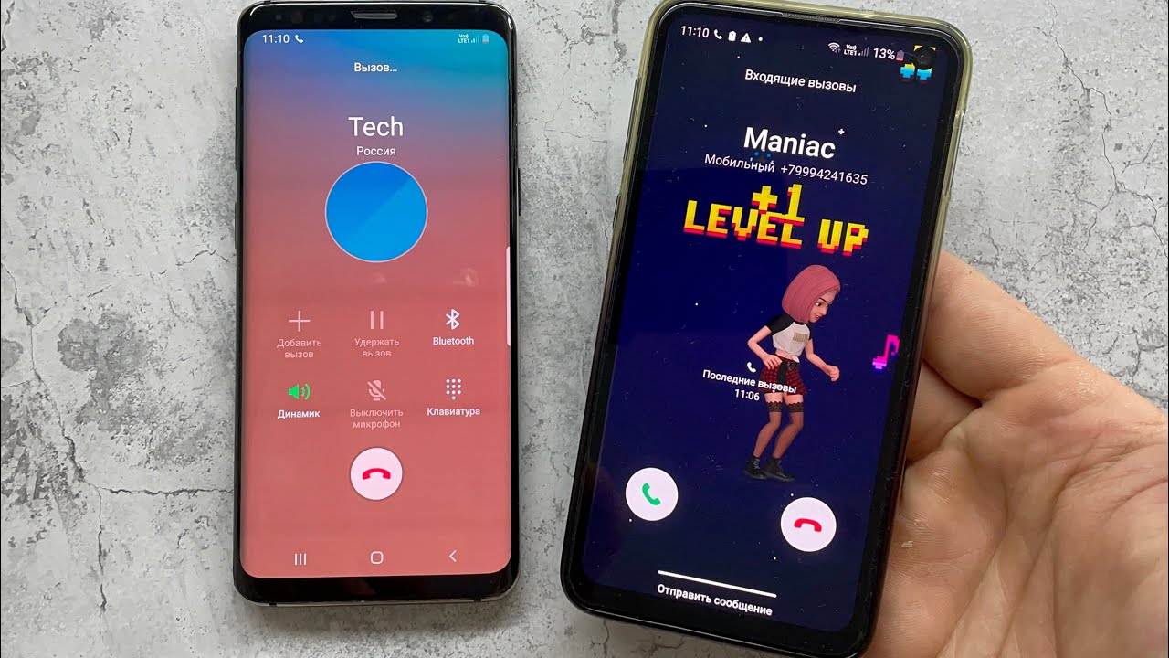 Incoming & Outgoing Call Samsung Galaxy S9 vs S10 - YouTube