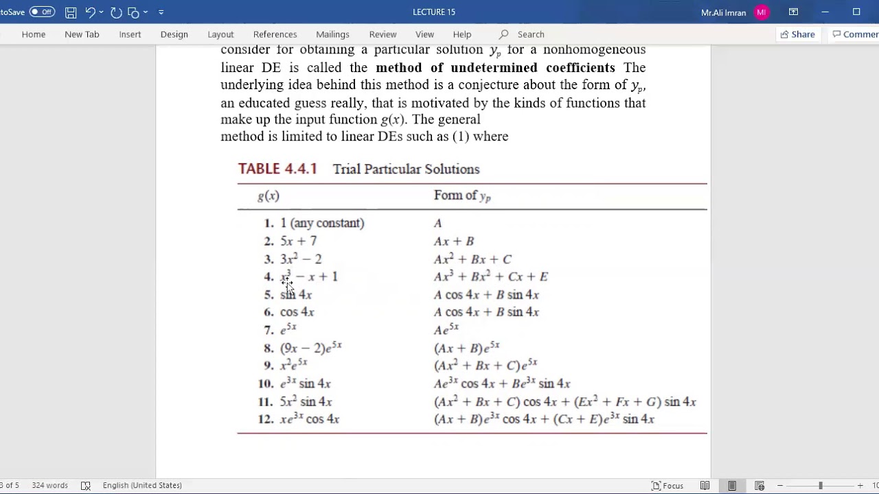 UN DETERMINANT UC METHOD CASE I - YouTube