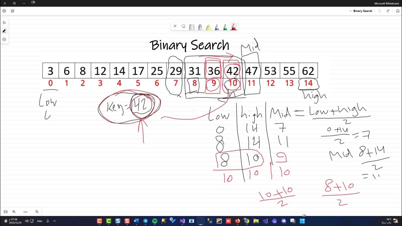 شرح خوارزمية البحث Binary Search Youtube