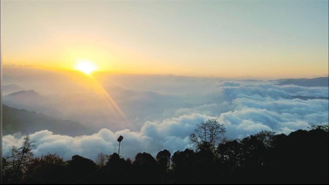 Sun Rise Above The Clouds {Sikkim} Timelapse - YouTube