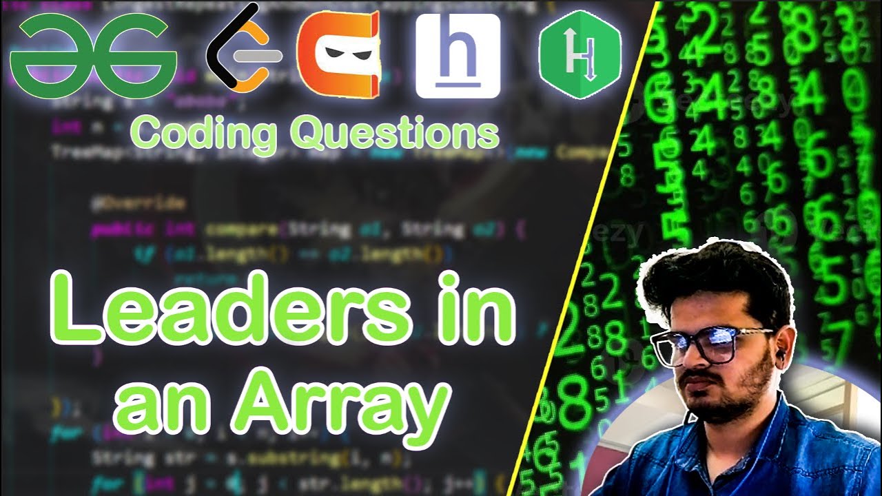 Leader in an Array #gfg #leetcode #java - YouTube