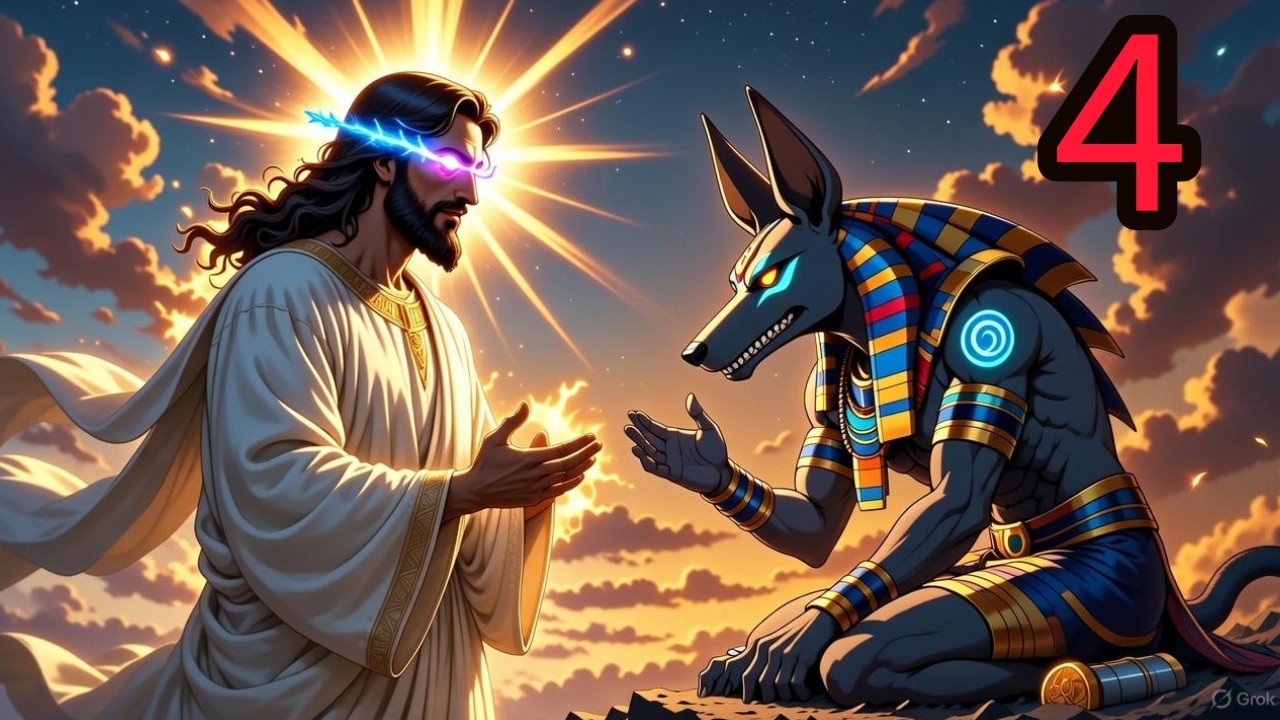 JESÚS vs ANUBIS #4: ANUBIS se Arrodilla ante el Rey de Reyes 🔥 Anime ...