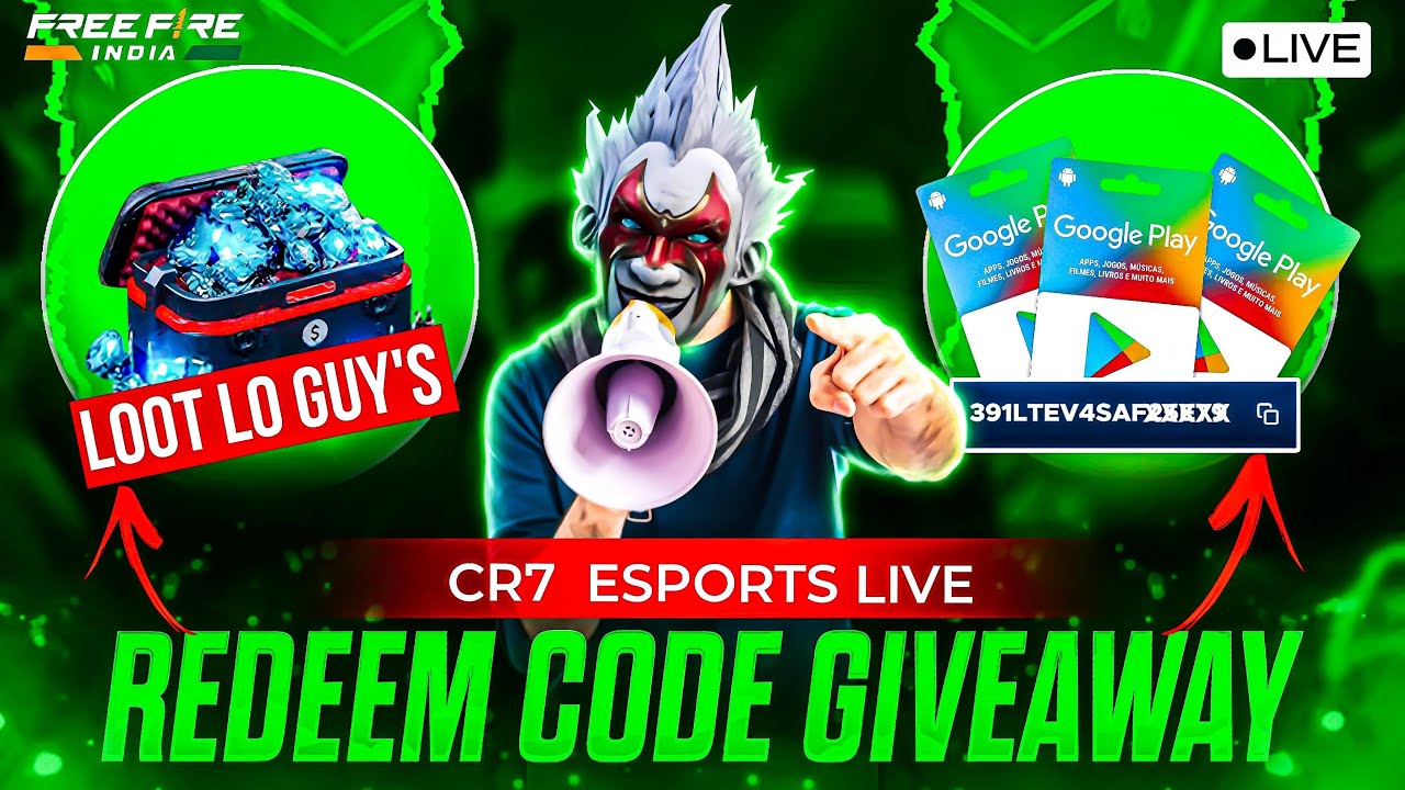 FREE FIRE LIVE GIVEAWAY 😜🥰 | FF LIVE REDEEM CODE GIVEAWAY #FF - YouTube
