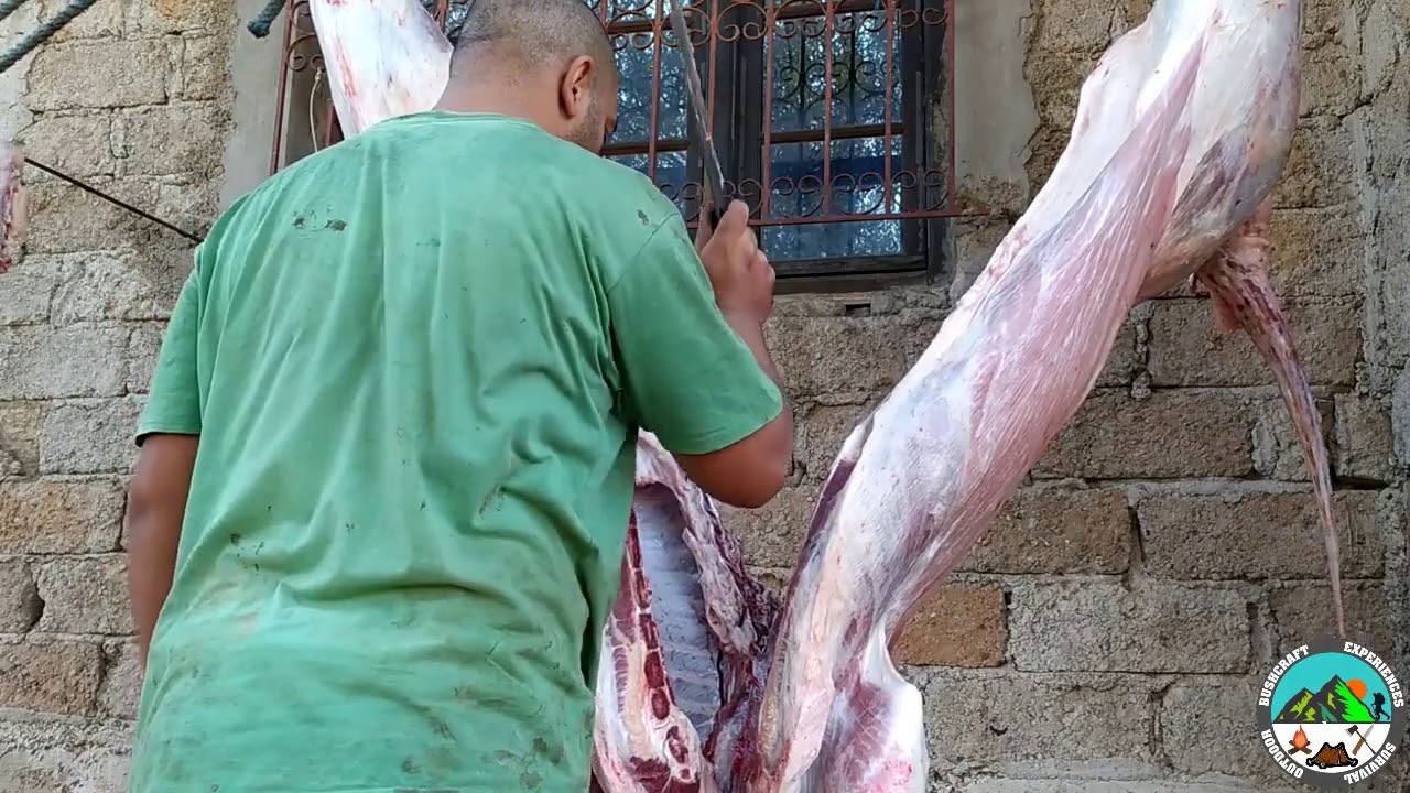 How To Cut The Cow in Half / Bushcraft | Wild Meat | Wilderness Living ...