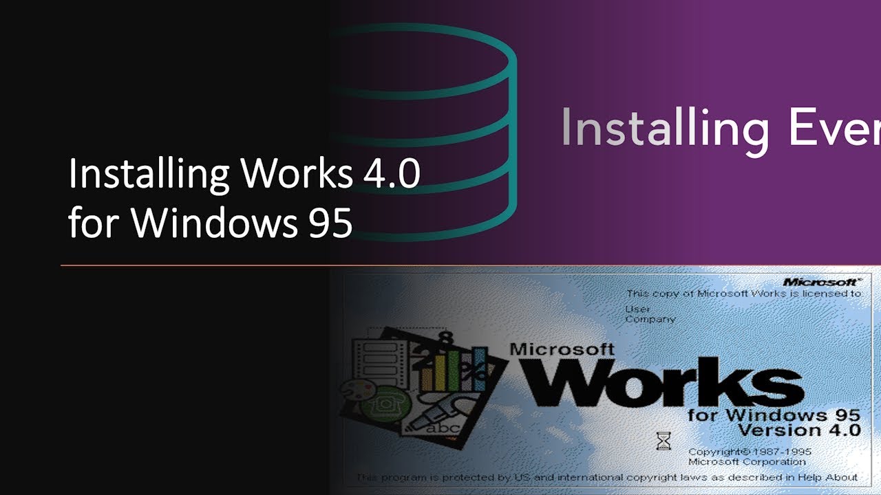 MSWORKS - Installing MS Works 4.0 - YouTube