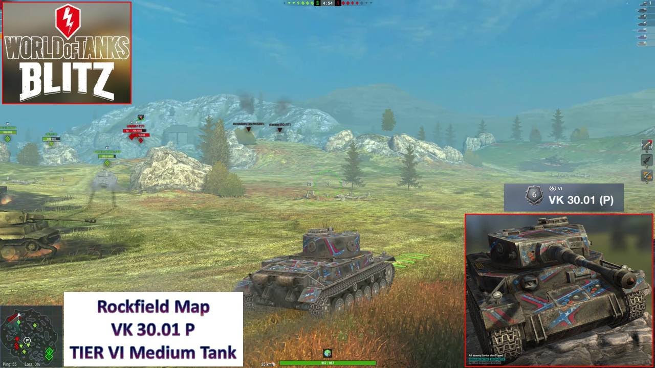 World of Tanks Blitz - Rockfield Map - Play with VK 30.01 P TIER VI ...