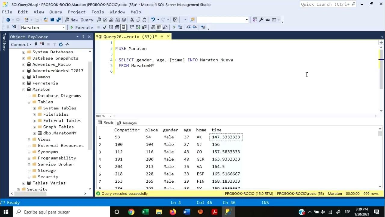 Creando una Tabla más pequeña en SQL #shorts - YouTube