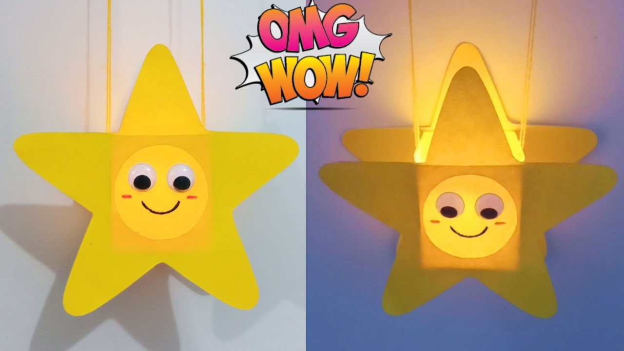Star Paper Lamp | Diwali Decoration with paper | Diwali Decoration ...