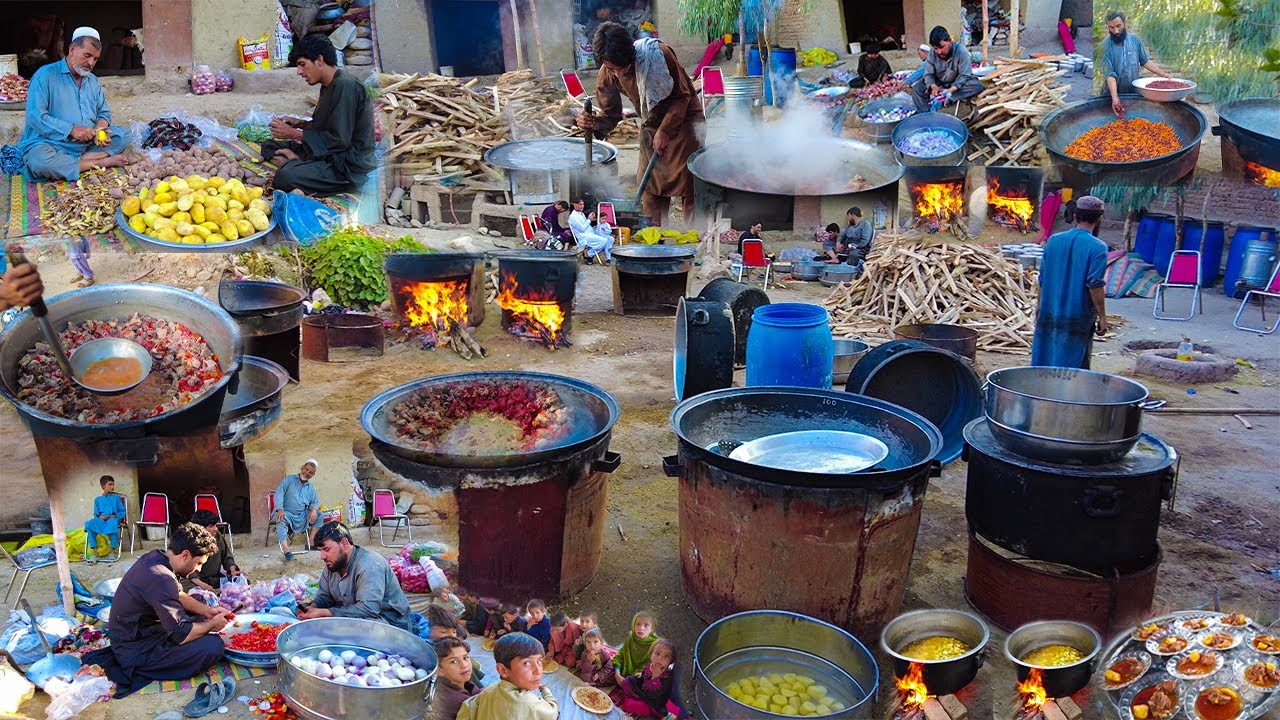 The biggest and Amazing village ceremony in Afghanistan | Mega Cooking ...