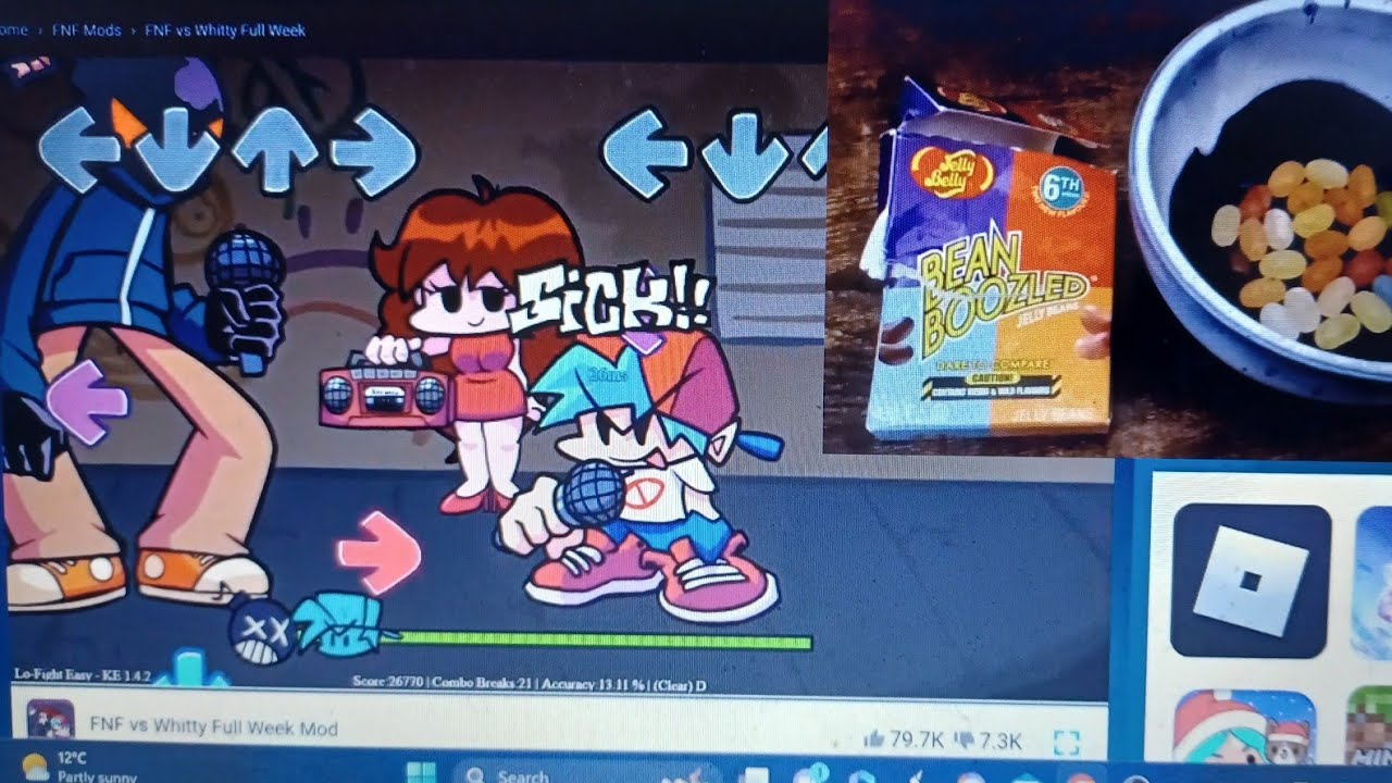 FNF Vs Witty Mod but with The Bean Boozled - YouTube