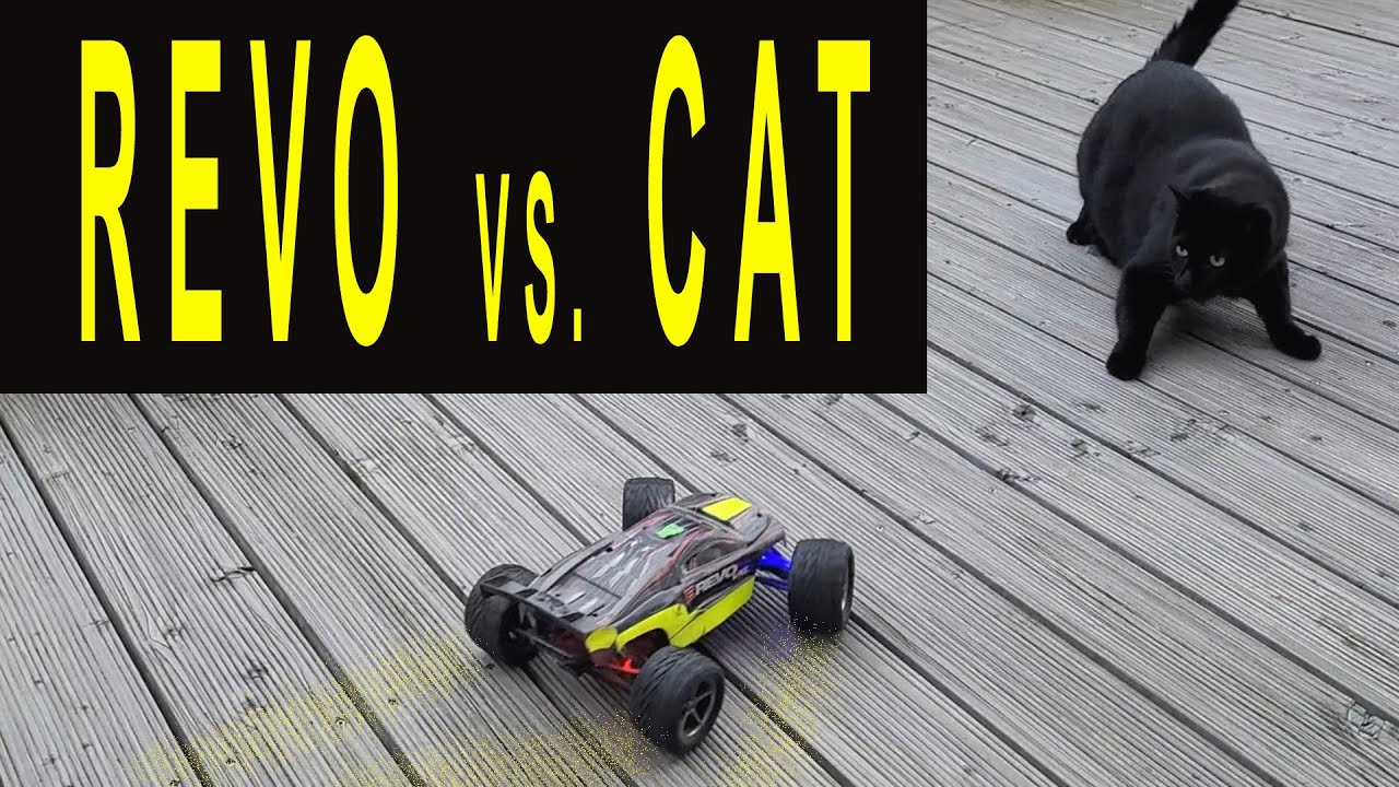 Traxxas E-REVO vs. CAT OMG Look - YouTube