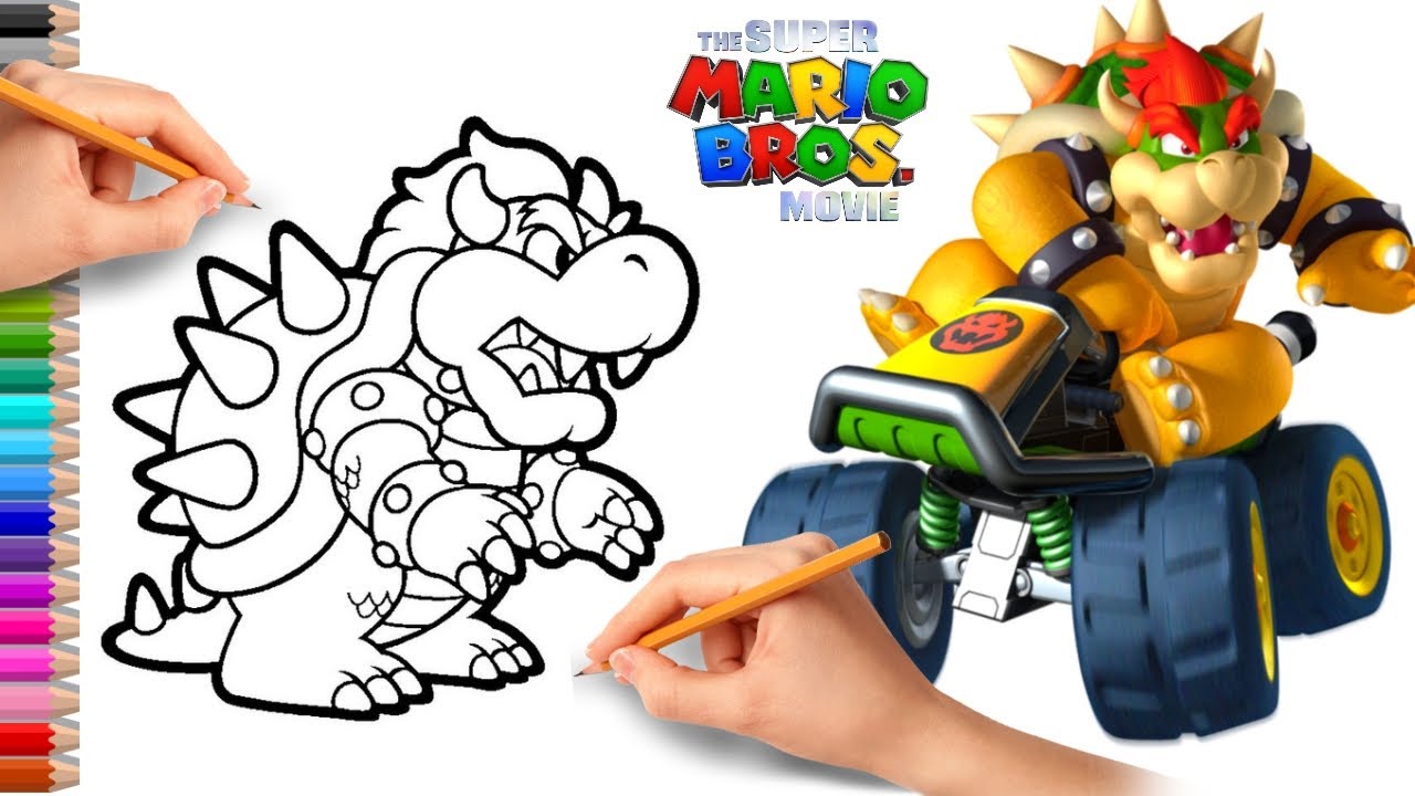 How to draw Bowser | The Super Mario Bros. - YouTube