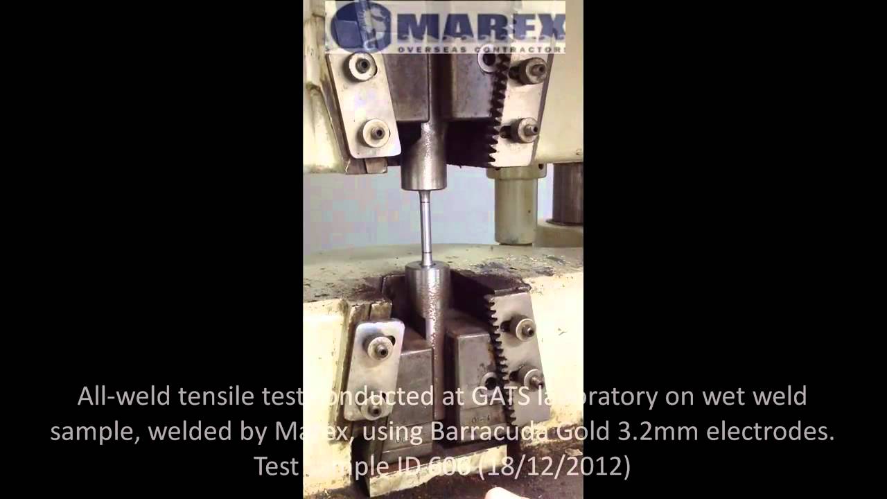 All weld tensile test - YouTube