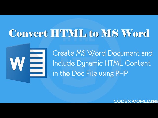 Convert Html To Word Using Java How To Convert HTML To PDF In Windows