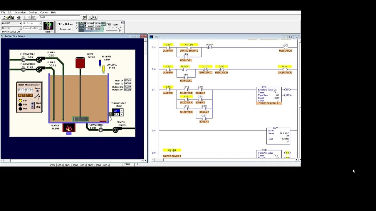 Practica Mezcladora LogixPro Simulator - YouTube