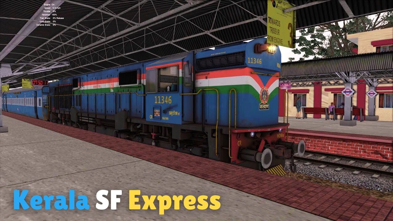 12626 - Kerala Express Arrival at Vaikam Road | Southern Railway Route ...
