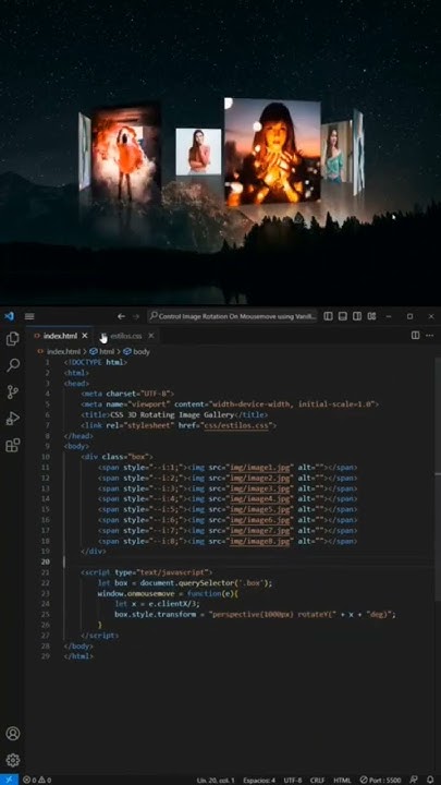 🆕 Video 📸 Slider Using HTML CSS JavaScript 🚀💡🌱🌟 #newshorts #webdevelopment @YouTube - YouTube