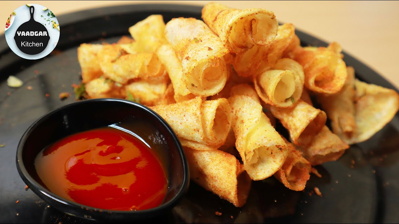 Crispy Potato roll Chips | Double fried potato chips | Yaadgar kitchen ...
