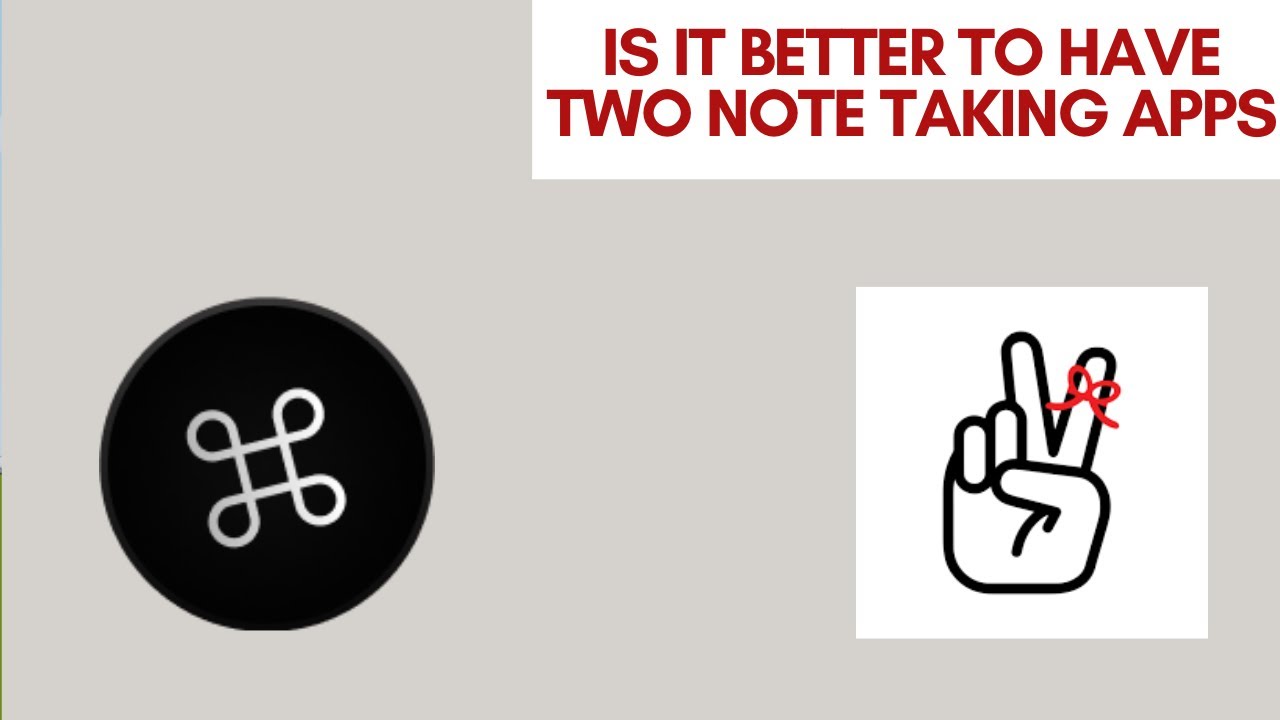 Why and how I use two note taking apps - YouTube