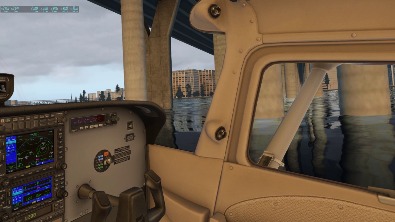 X-Plane 11.01r2 C172 Floats Take off and landing - YouTube