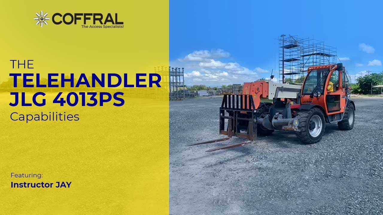 TELEHANDLER JLG 4013PS | How to unload a container easily and fast with ...