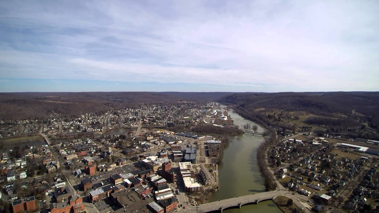 Warren PA Washington Park Drone Flyover - YouTube