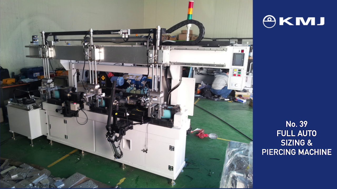 No 39 FULL AUTO SIZING & PIERCING MACHINE - YouTube