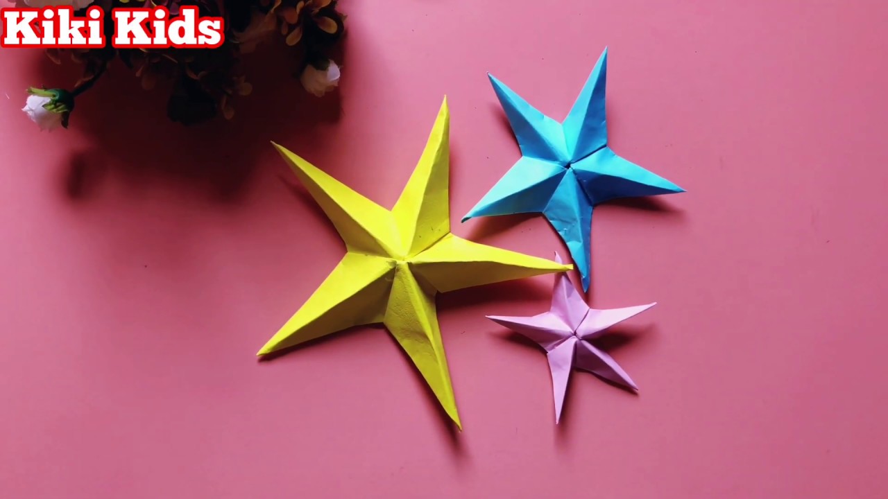 How to fold Starfish with paper easily | ORIGAMI | Kiki Kids - YouTube