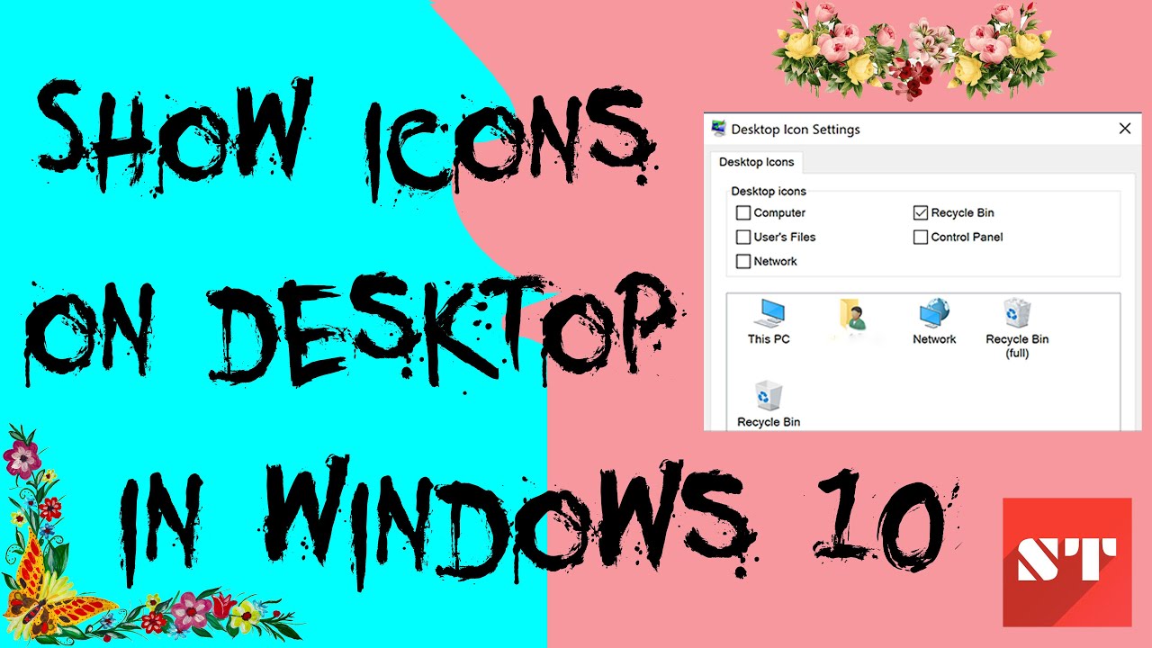 How to show icons on desktop in WINDOWS 10 = Win 10 men icons ko ...