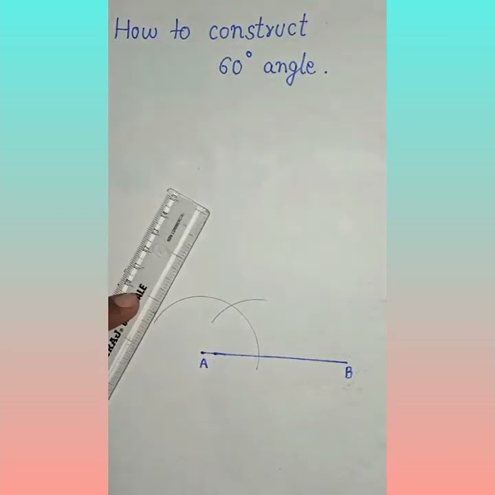 How to construct 60° angle by compass #shorts - YouTube