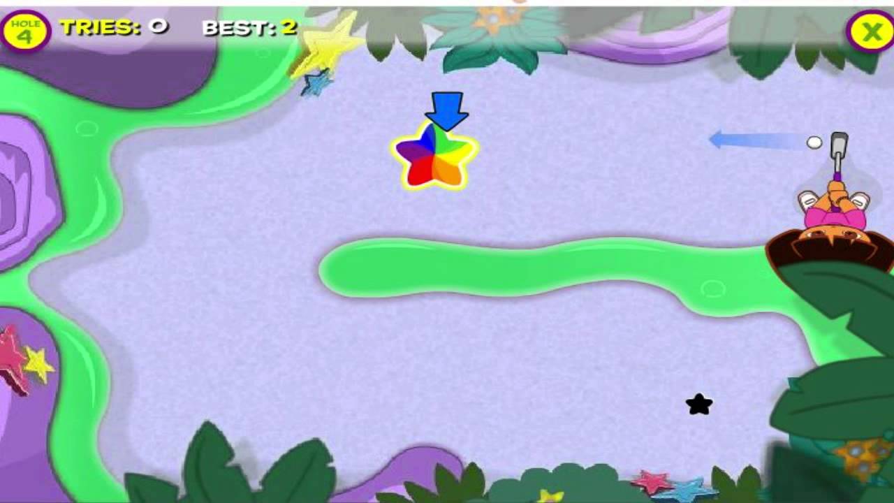 Dora The Explorer - Doras Star Mountain Mini Golf - Dora Games - YouTube