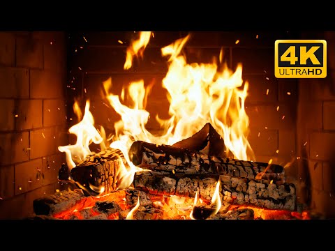 🔥 Şömine Orman Geceleri, Kızgın Közler ve Odun Ateşi Senfonisiyle Uzun Uyku Saatleri (Fireplace 4K)
