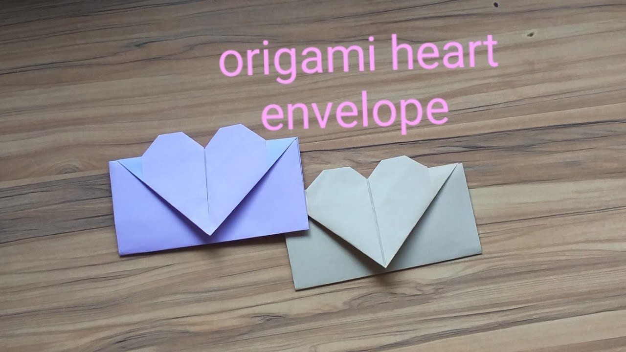 easy origami heart envelope/ paper envelope - YouTube