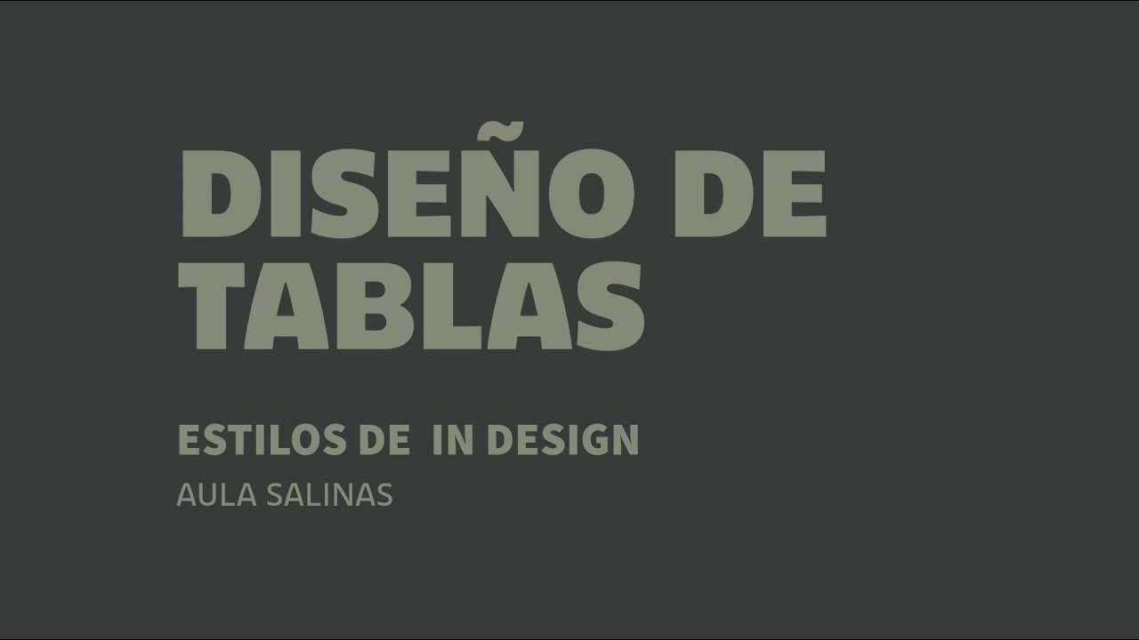4 Diseño de tablas en InDesign - YouTube