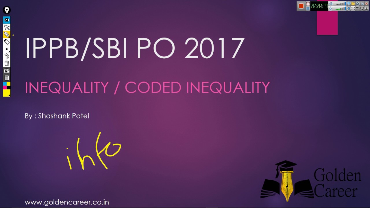 Inequality & Coded Inequality shortcuts IPPB/SBI PO 2017 - (English) - YouTube