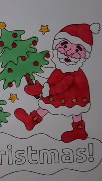 Nursery rhymes coloring Santa Claus. Mary Christmas tree coloring # ...