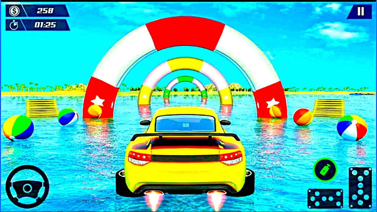 Water Car Surfer Racing Stunts - Car Game Impossible Track - Android ...