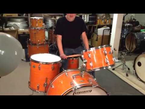 Bun E. Carlos’s Ludwig 1970s Mod Orange 26” Drum Set - YouTube