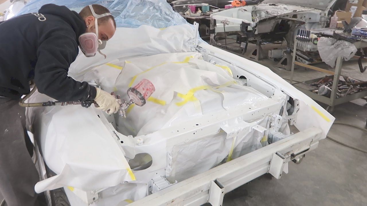 96 Cobra Engine Bay Painted - YouTube