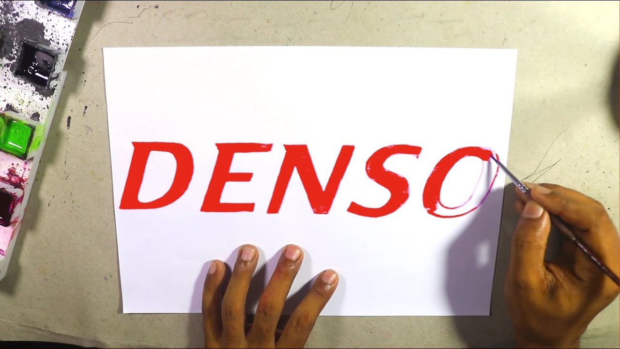 How to draw the Denso logo - YouTube